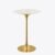 Camila Gold/White Marble Highboy Table - Glam Party Rentals