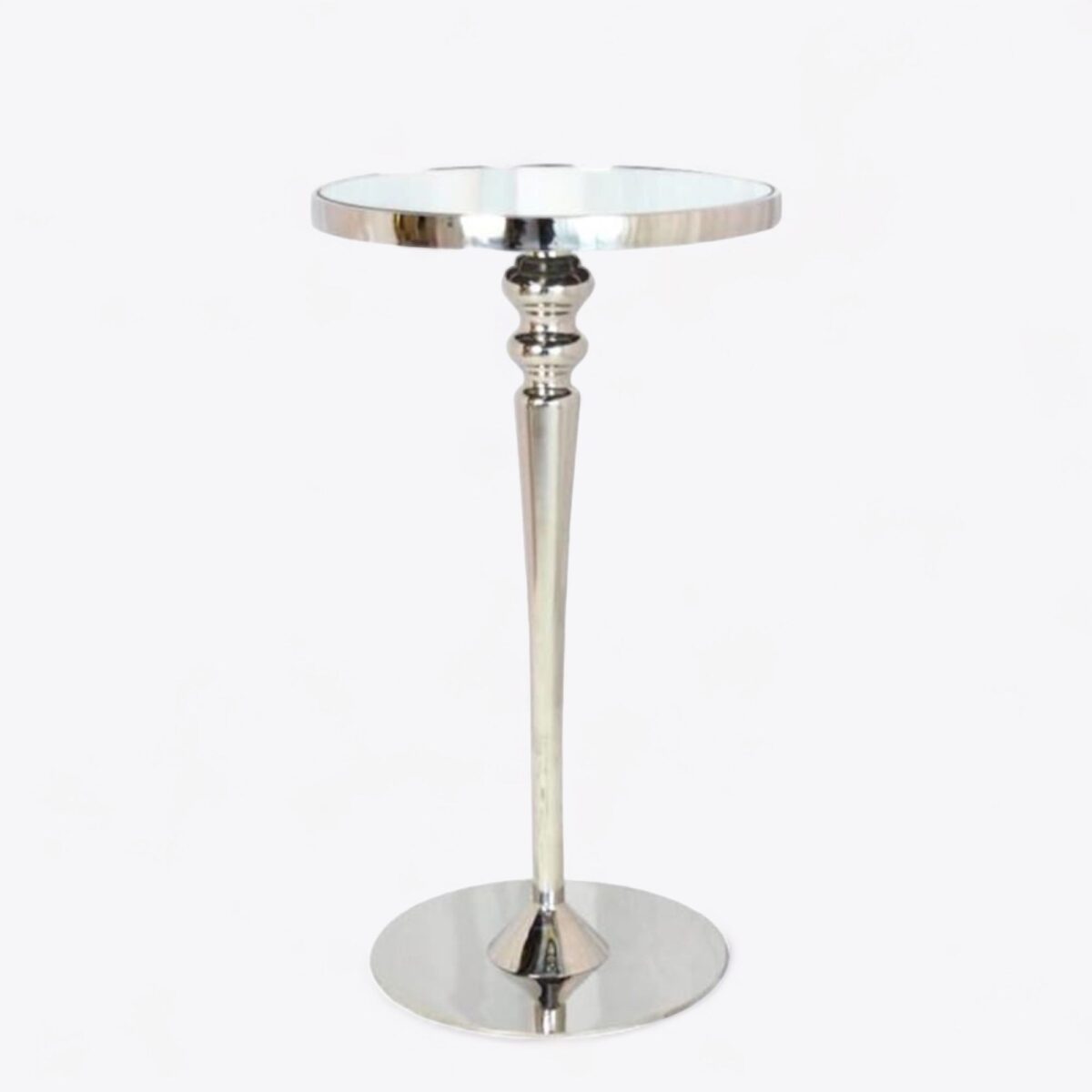 Stiletto Silver HighBoys Table - Glam Party Rentals