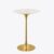 Camila Gold/White Marble Highboy Table - Glam Party Rentals