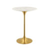 Camila Gold/White Marble Highboy Table – Glam Party Rentals