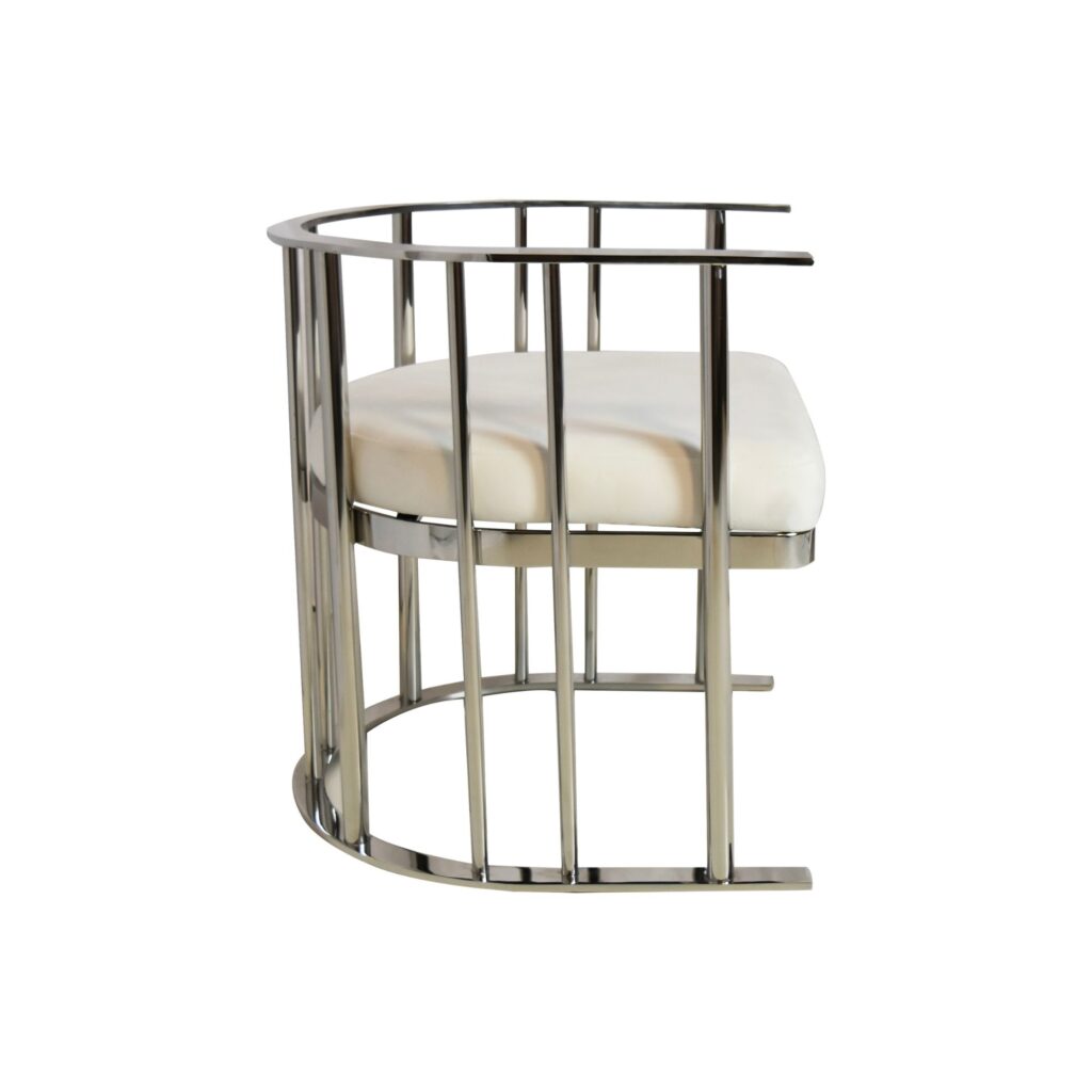 Baxter Silver Lounge Chair – Glam Party Rentals